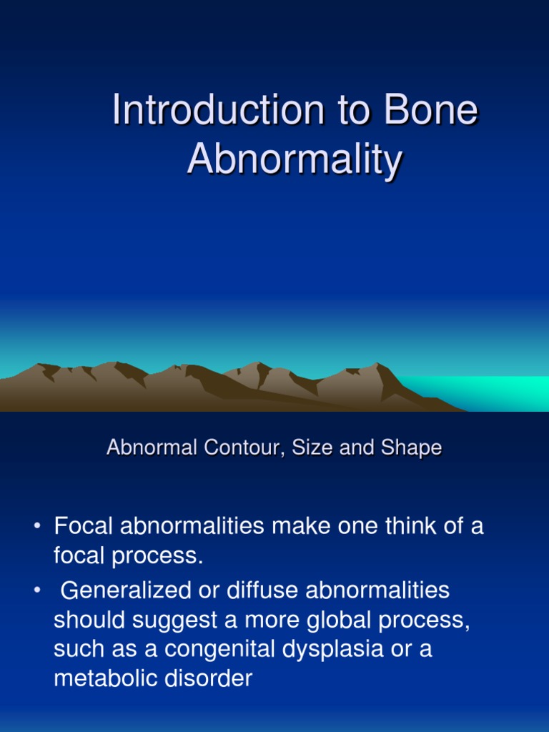 Introduction To Bone Abnormality | PDF | Joint | Bone