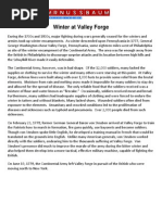 Valley Forge Document Analysis Key | PDF | Valley Forge | Armed Conflict
