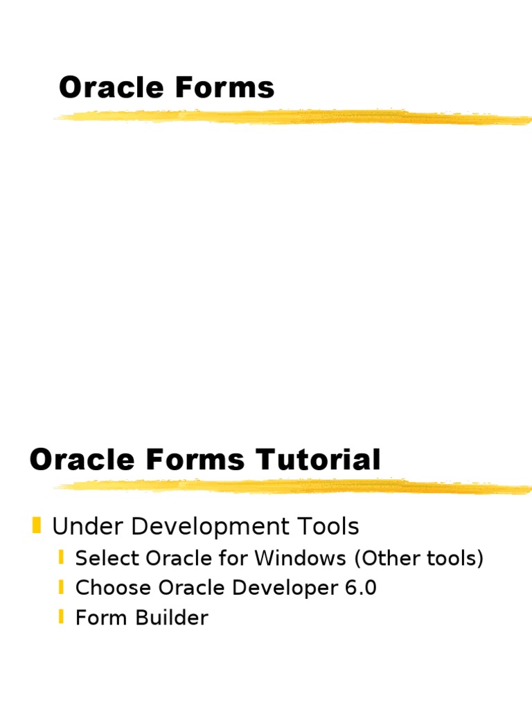 Oracle Forms | PDF | Pl/Sql | Oracle Database