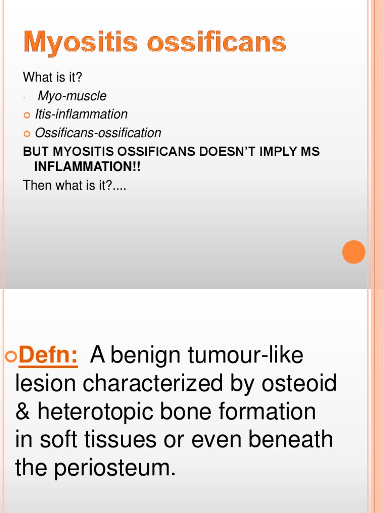 Myossitis Ossificans | PDF | Bone | Tissue (Biology)