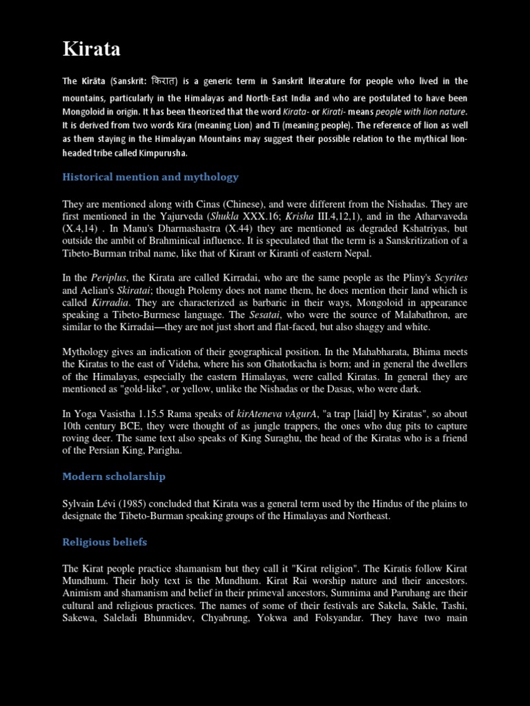 Kirata | PDF | Nepal | South Asia
