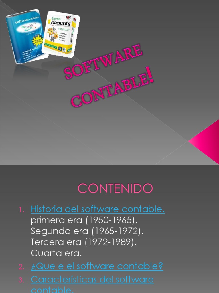 Historia y características del software contable | PDF