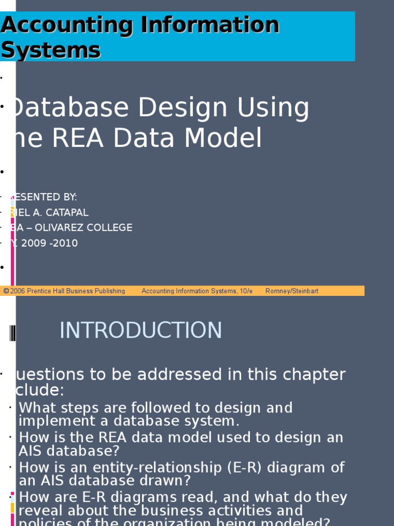 Ais - Chapter 15 Rea Model | Data Model | Databases