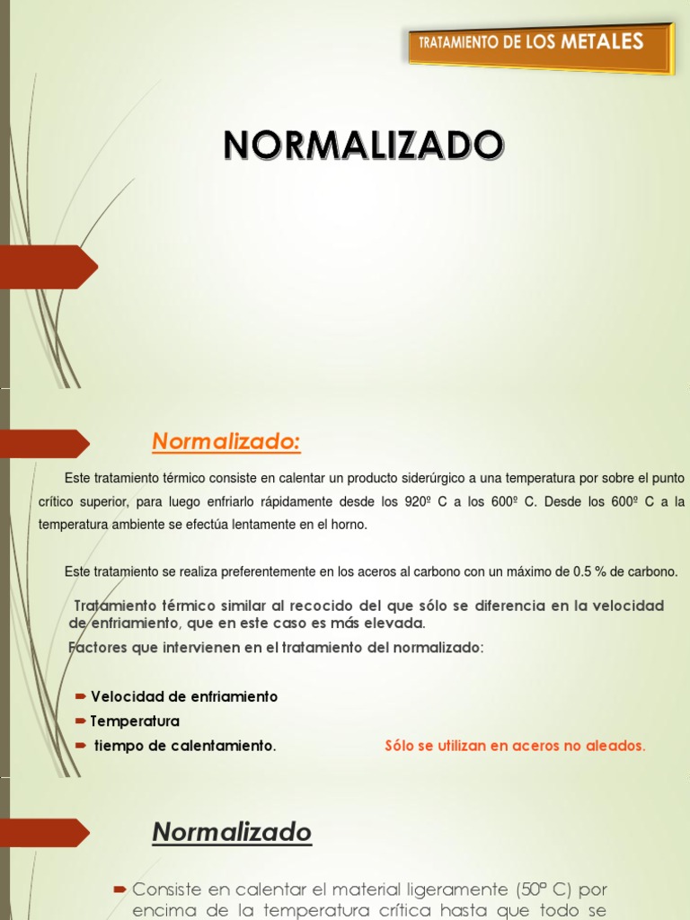 Normalizado.pptx | Tratamiento a base de calor | Rieles