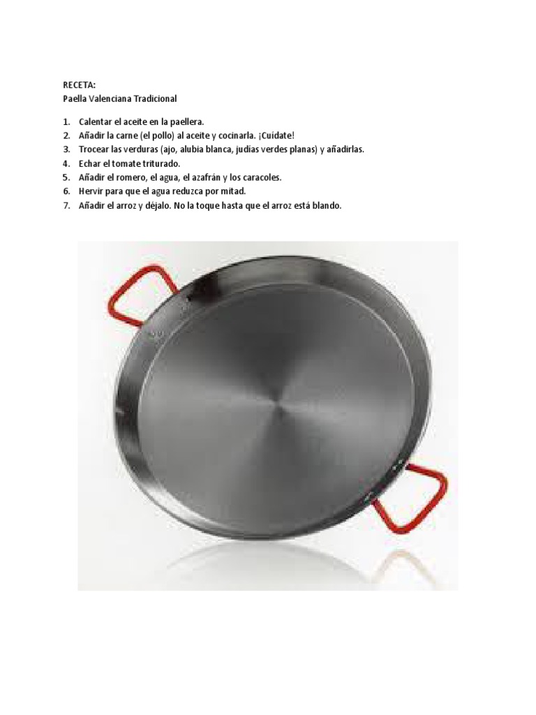 Worksheets For: Spanish - Checkpoint B Lesson - Paella | PDF | Cocina ...