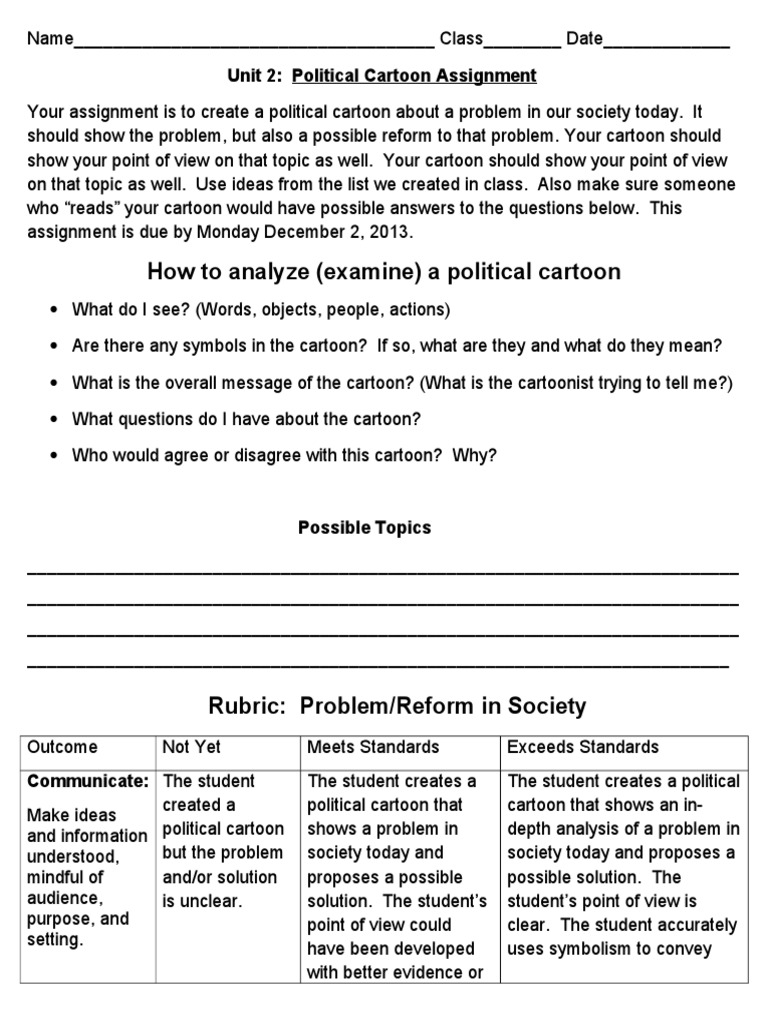 Political Cartoon Creation Guide | PDF