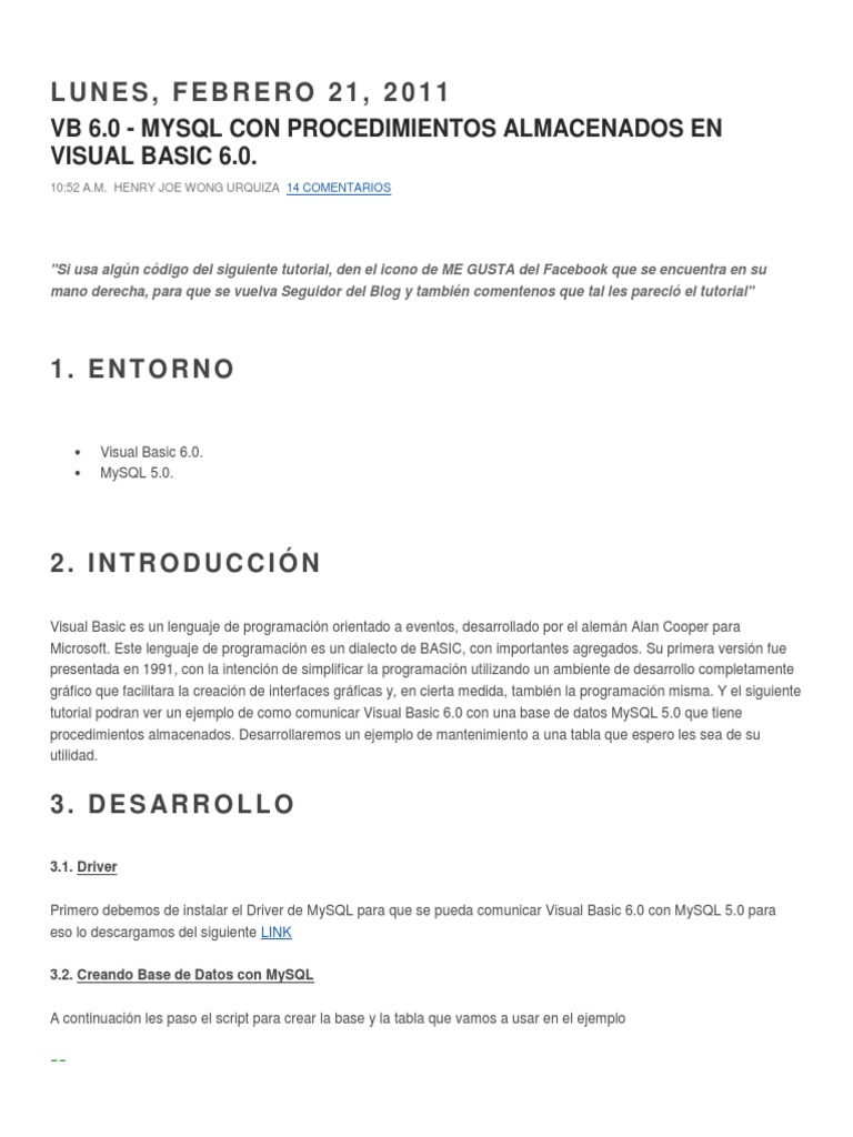Conectar VB Con Mysql | PDF | Básico | Mi sql