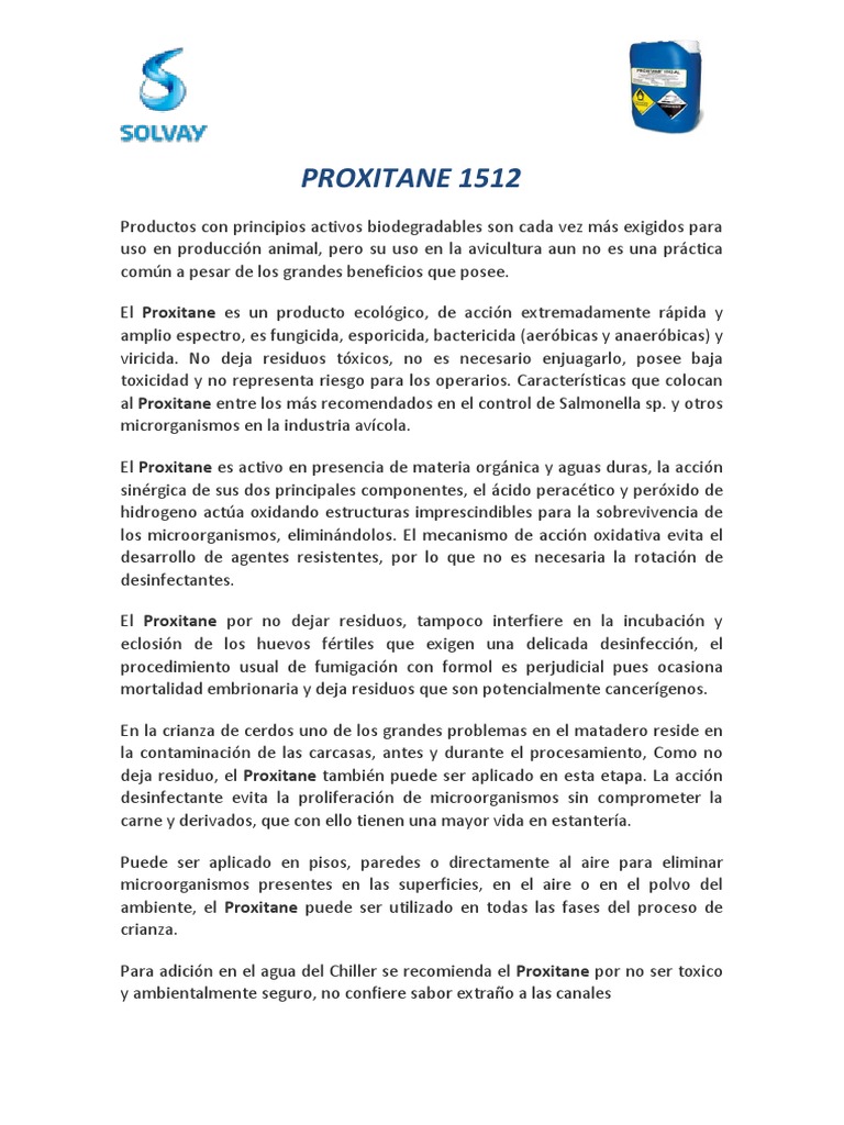 Proxitane 1512 | Descargar gratis PDF | Residuos | Sustancias químicas