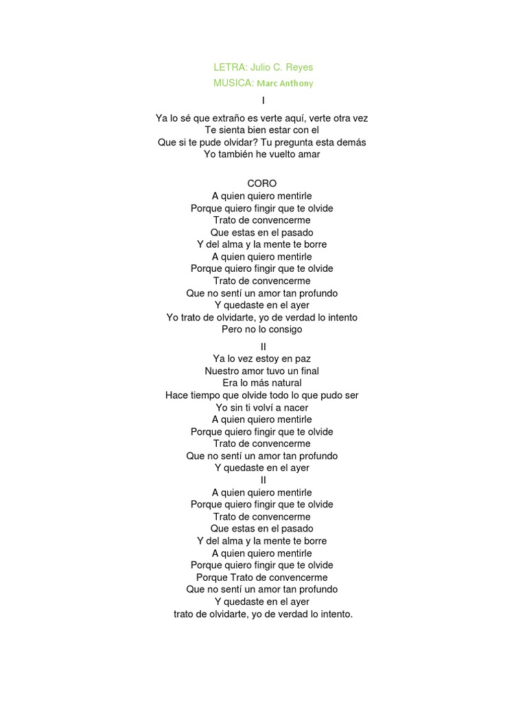 Analisis de Cancion | PDF | Amor | Verdad