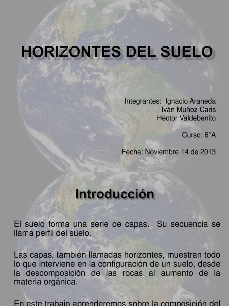 Horizontes Del Suelo | PDF | Suelo | Roca (geología)