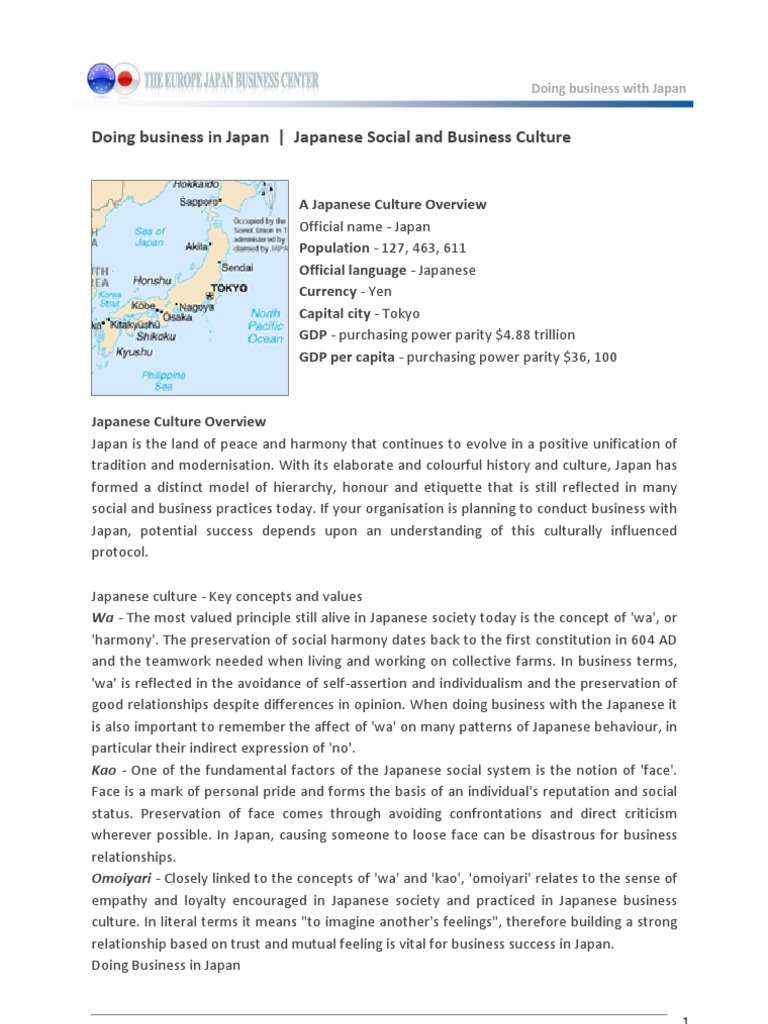 Doing Business With Japanese | PDF
