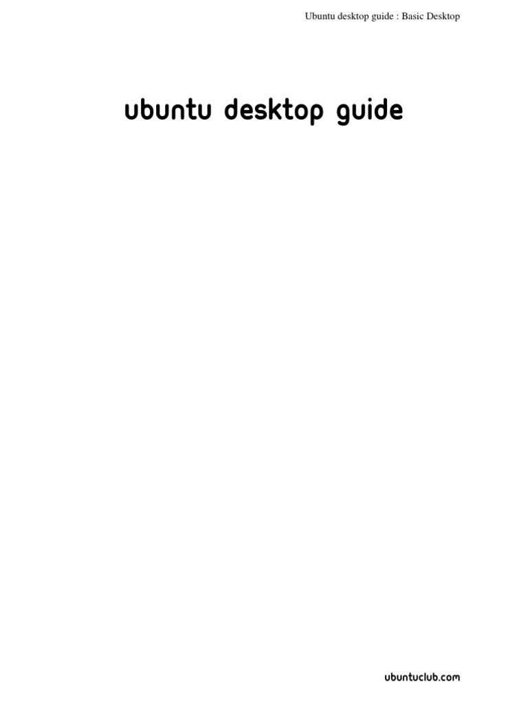 Ubuntu Desktop Guide by ByDoing Co. Ltd. | PDF