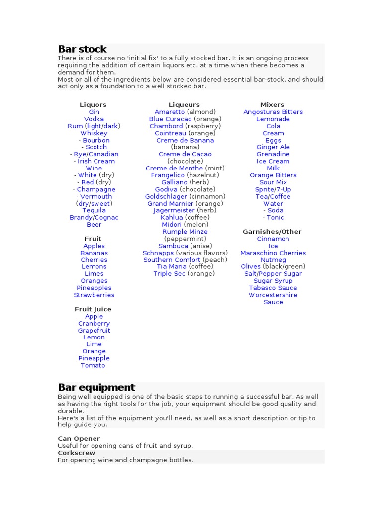 Bartender's Guide | PDF | Pint | Litre