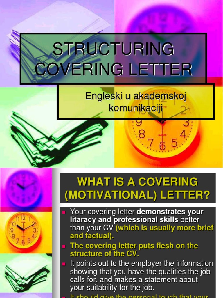Pred. 5, Structuring Covering Letter | PDF | Master's Degree | Résumé