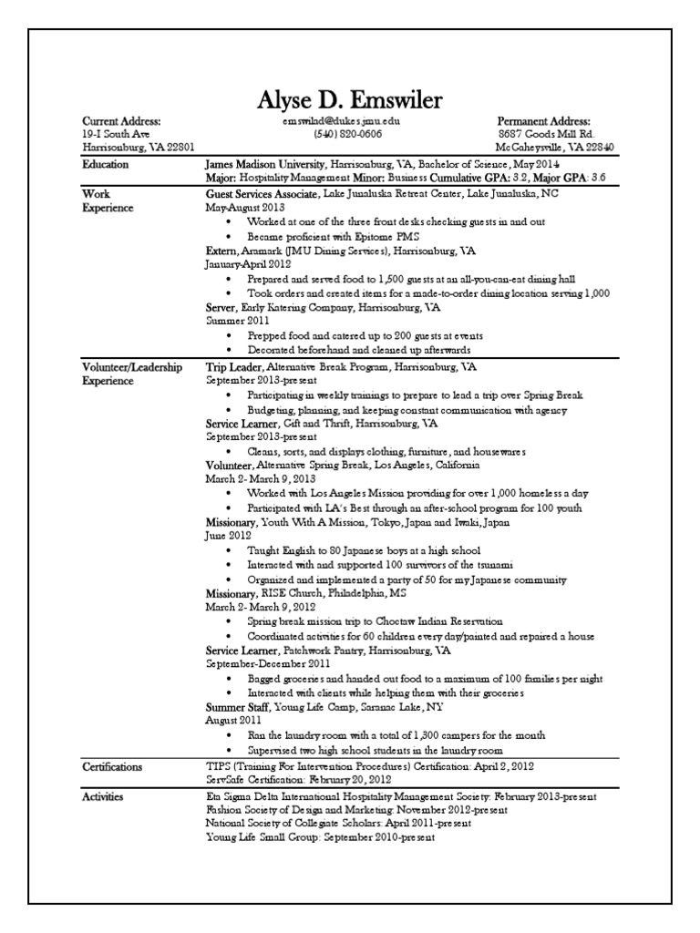 Resume Exp | PDF