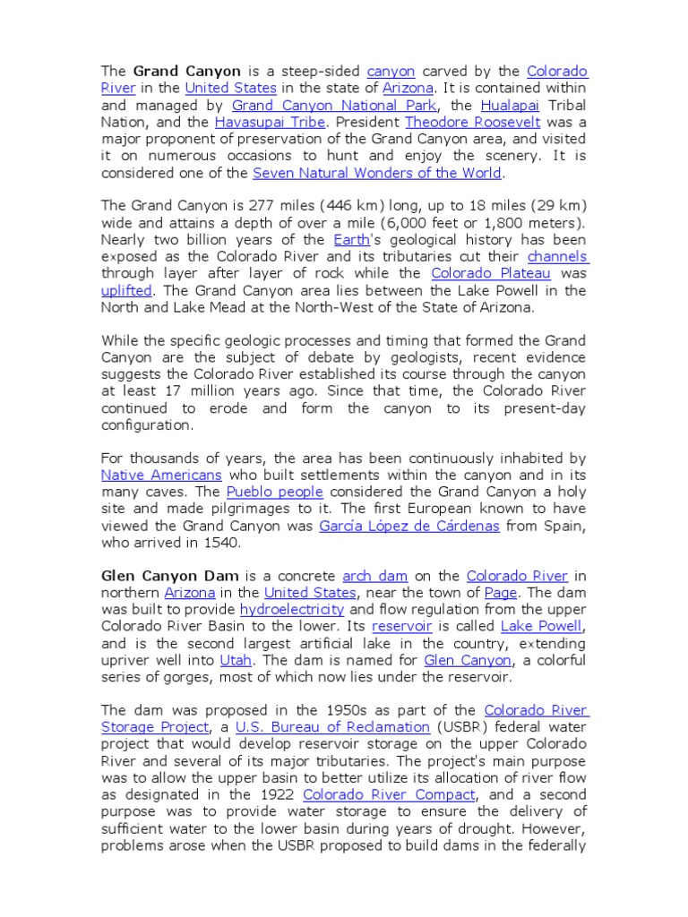 Grand Canyon | PDF | Colorado River | Canyon