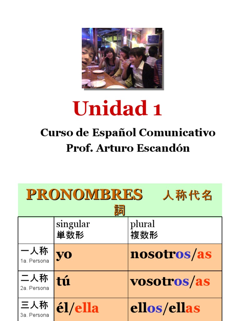 Curso de Español Comunicativo UNIDAD 1 | PDF | Américas | Lenguas de Europa