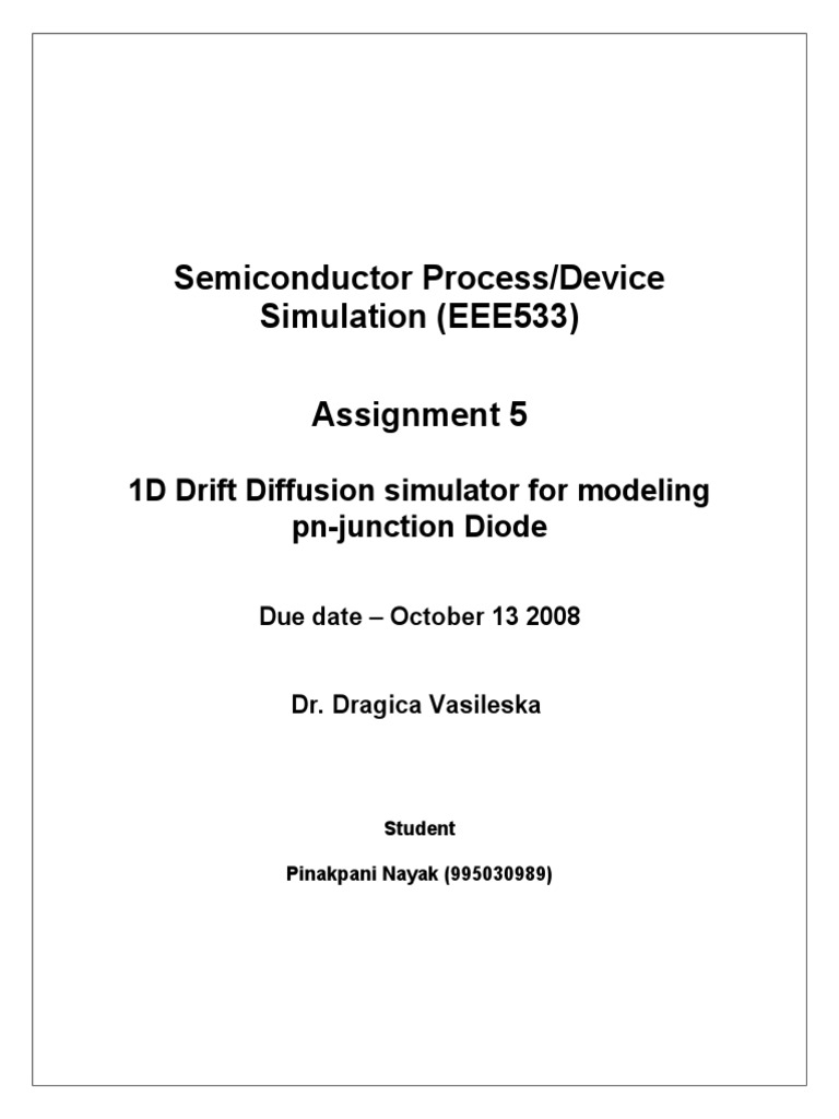 1D Drift Diffusion Simulator For Modeling Pn-Junction Diode | PDF ...