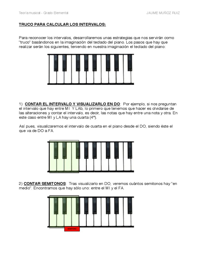Intervalos musicales (Teoría Musical) | Intervalo (música) | Composiciones Musicales