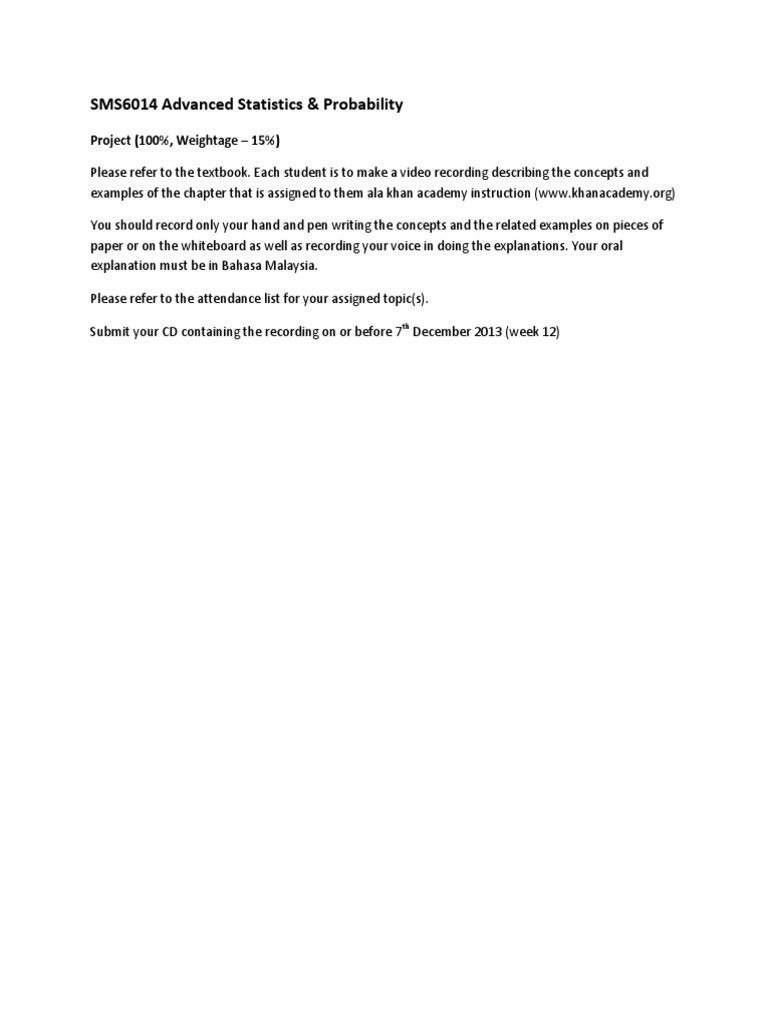 SMS6014 Advanced Statistics Project | PDF | Foreign Language Studies