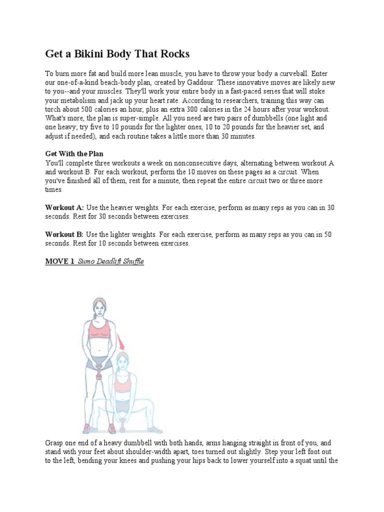 Ultimate Bikini Body Workout Plan | PDF | Human Anatomy | Recreation