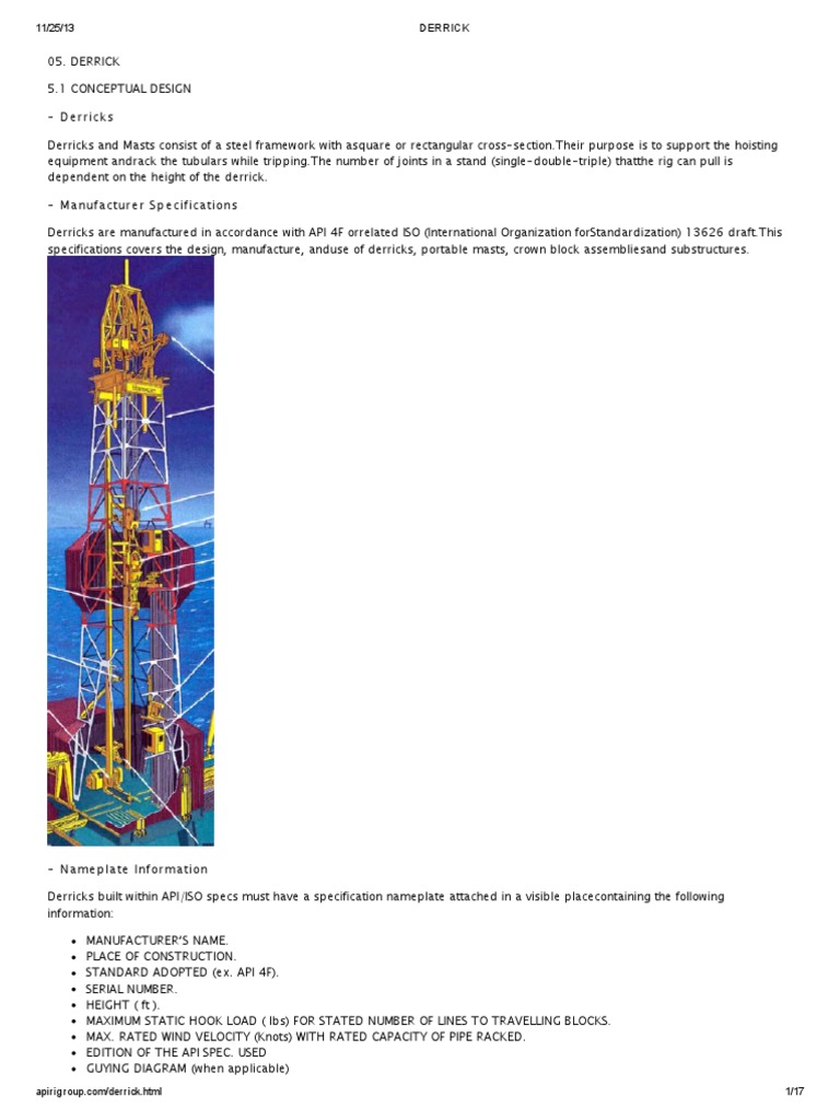Derrick | PDF | Structural Load | Mast (Sailing)
