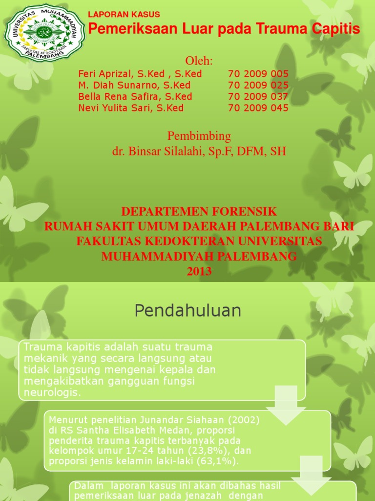 Contoh Visum Trauma Capitis Forensik | PDF | Sains & Matematika