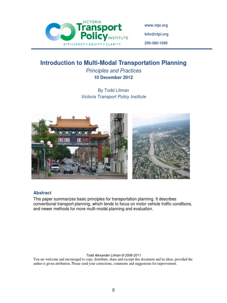 Multimodal Planning | PDF