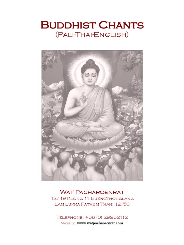 Buddhist Chants Pali - Thai - English - Wat Pacharoenrat | PDF ...