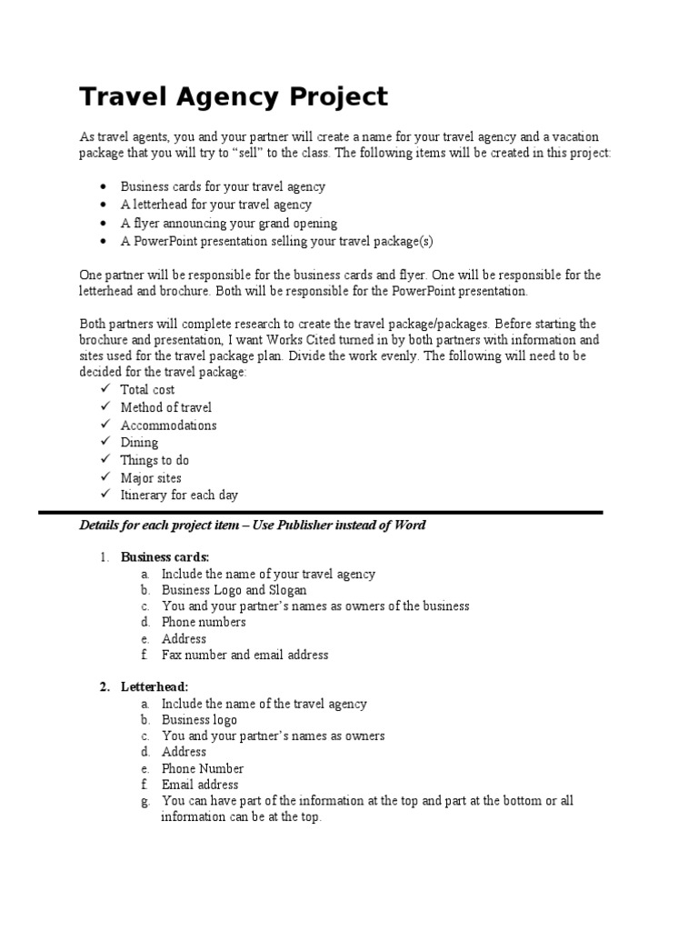 Travel Agency Project Shortened | PDF | Travel Agency | Communication
