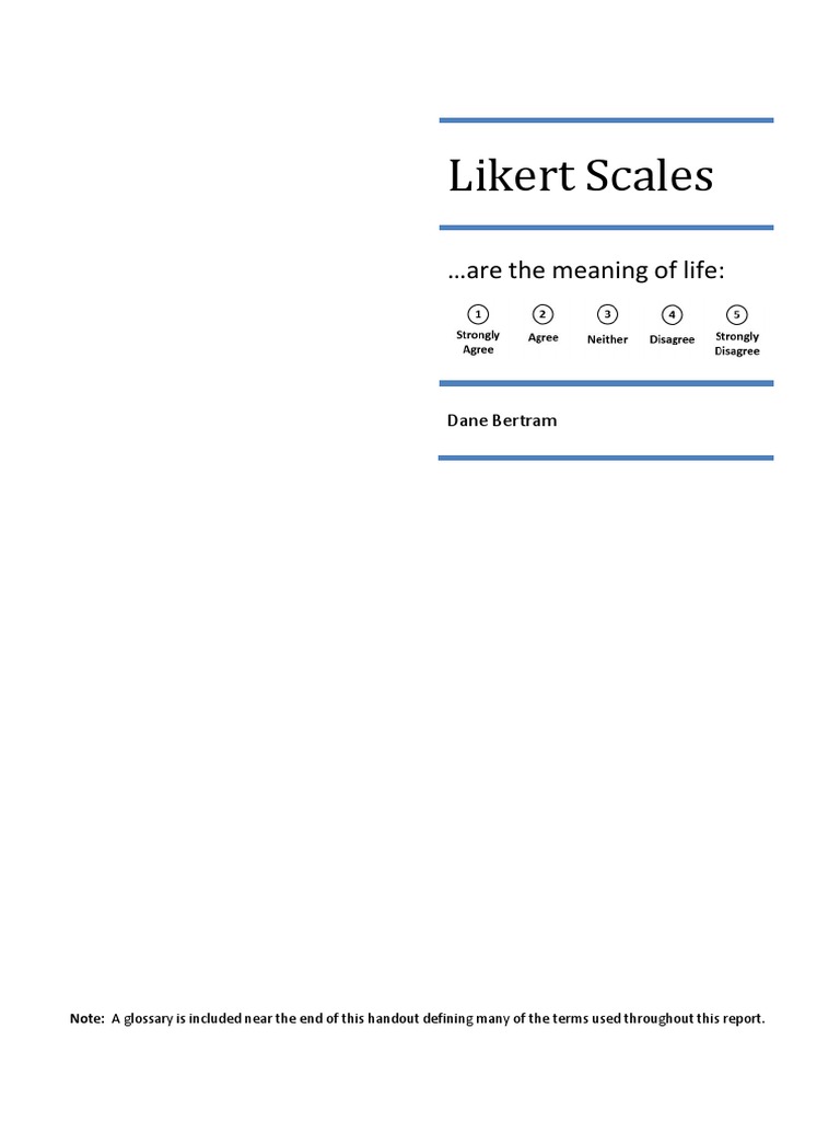 Scale of Likert | PDF | Likert Scale | Level Of Measurement