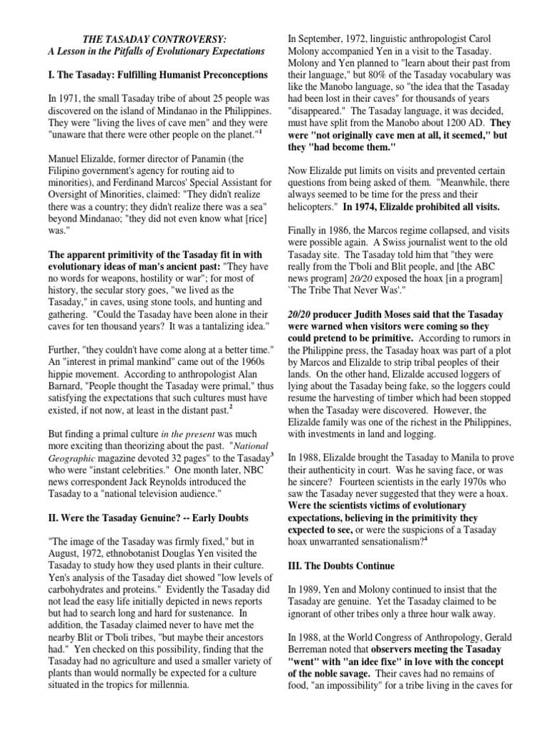 TASADAY | PDF | History