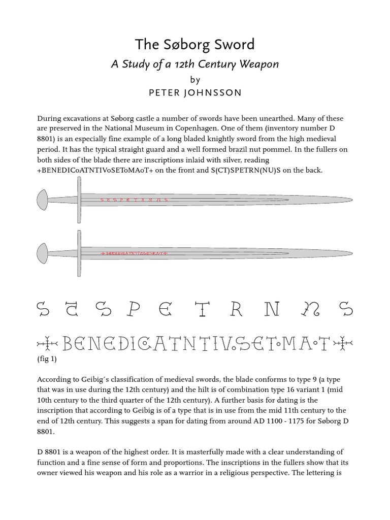 The Søborg Sword | PDF | Sword | Geometry