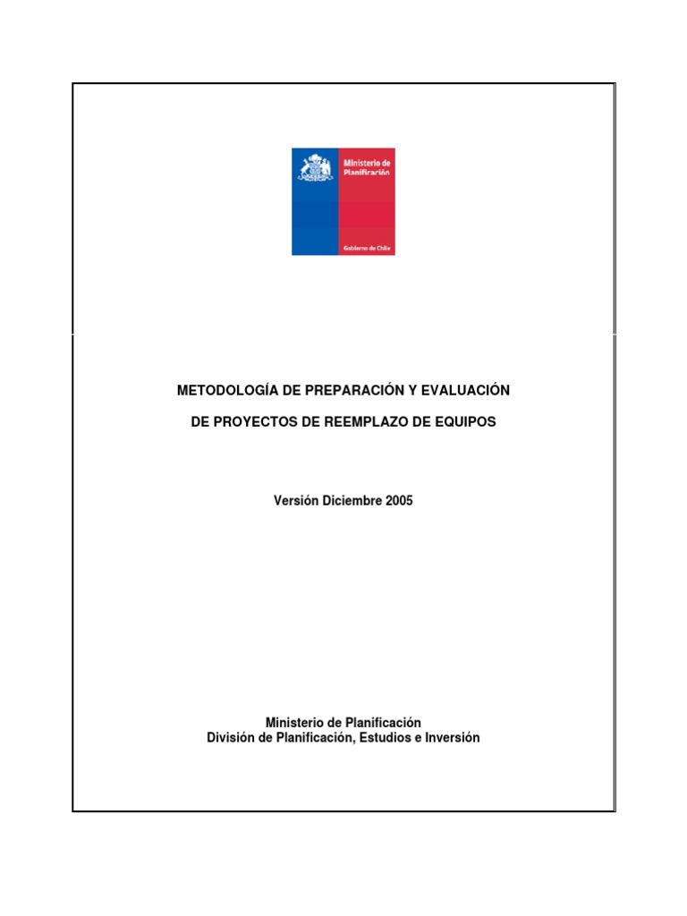 Metodologia Reemplazo de Equipos | PDF | Beneficio (economía) | Costo