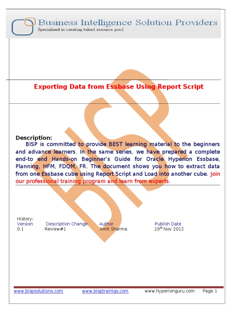 A Hands-On Guide For Essbase Report Script | PDF | Public Sphere ...
