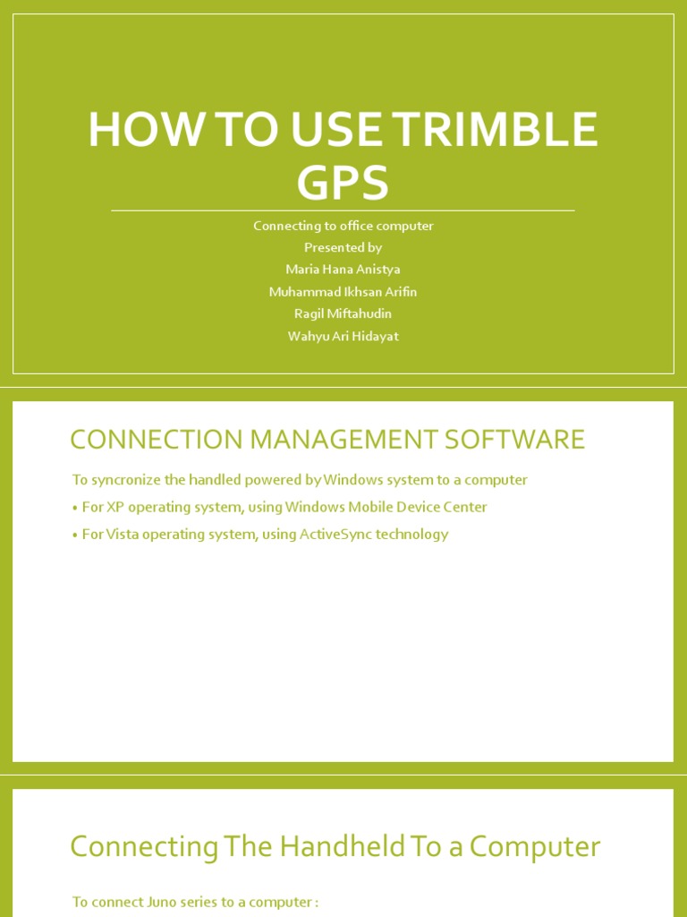How To Use Trimble Gps | PDF | Mobile Device | Installation (Computer ...