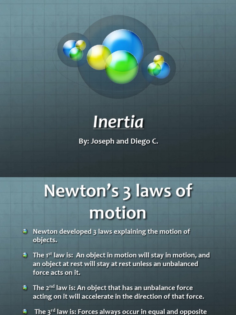 Understanding Inertia and Newton's Laws | PDF