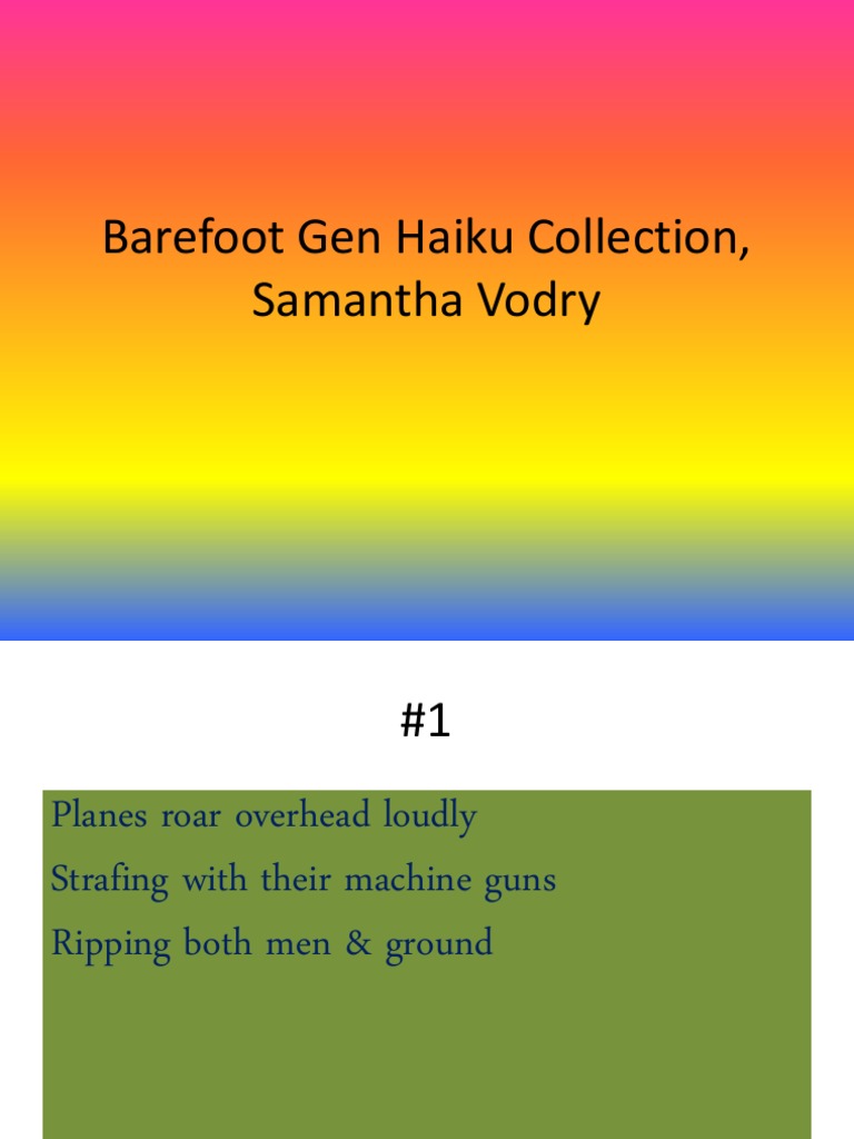Haiku on War and Fear: Barefoot Gen | PDF