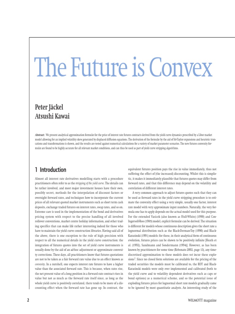 Jackel, Kawai - The Future Is Convex - Wilmott Magazine - Feb 2005 ...