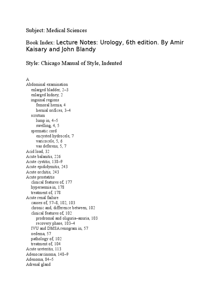 Urology Lecture Notes Overview | PDF | Kidney | Urinary Tract Infection