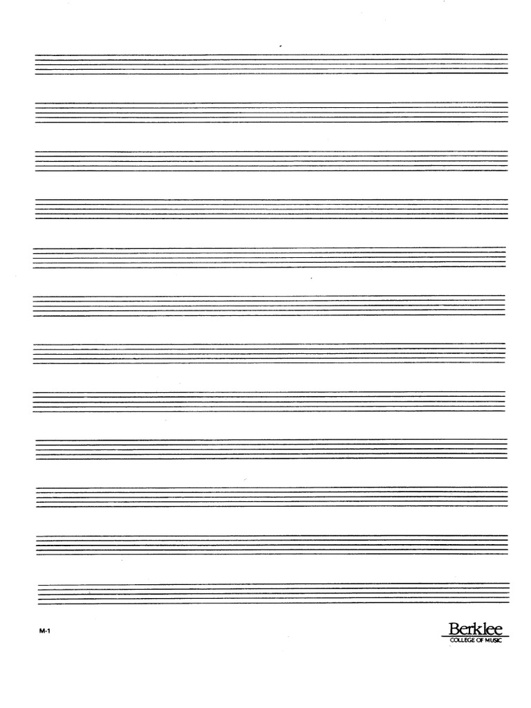 Berklee Blank Sheet Music | PDF