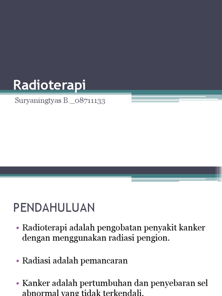 Radioterapi | PDF