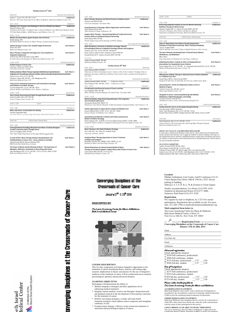 Converging Disciplines at The Crossroads of Cancer Care Brochure | PDF ...
