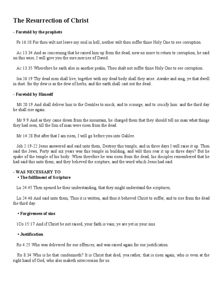The Resurrection of Christ | PDF | Metaphysics Of Religion ...