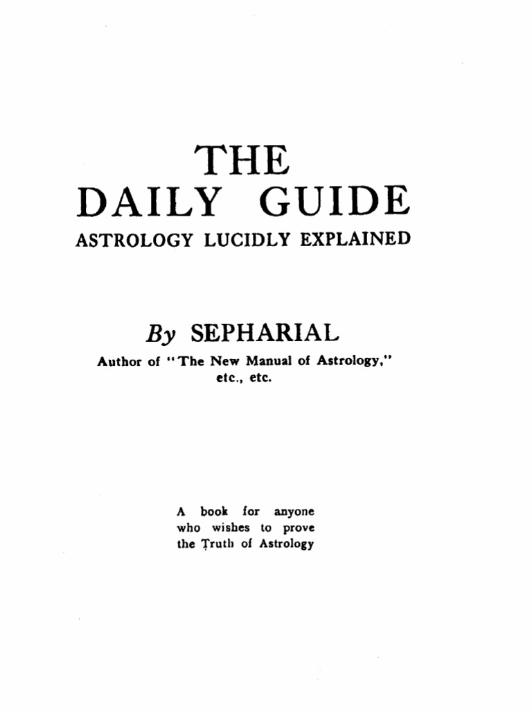 The Daily Guide - Astrology Lucidly Explained by Sepharial | PDF ...