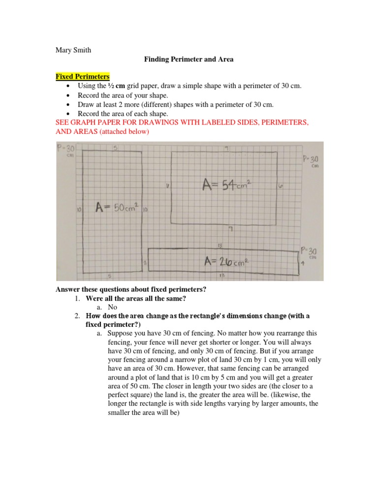 Exploring Perimeter and Area | PDF | Multiplication | Geometry