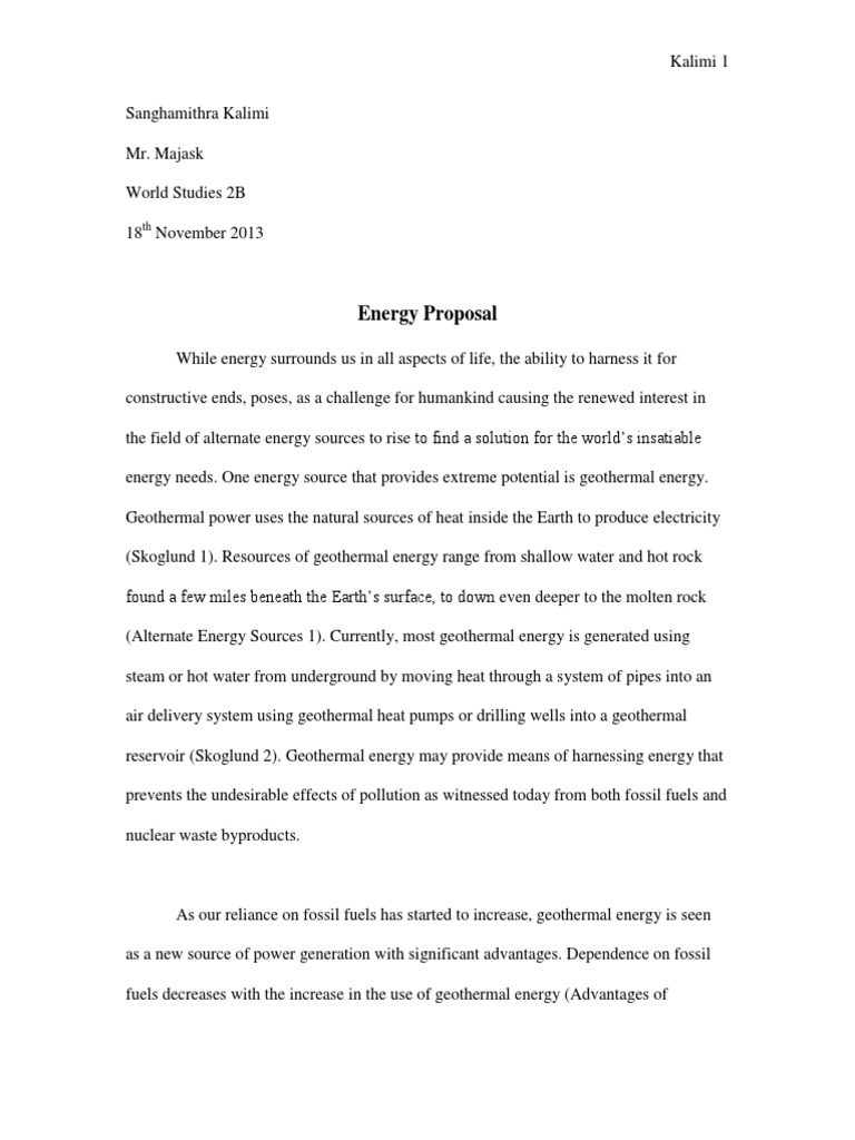 geothermal proposal | Geothermal Energy | Energy Development