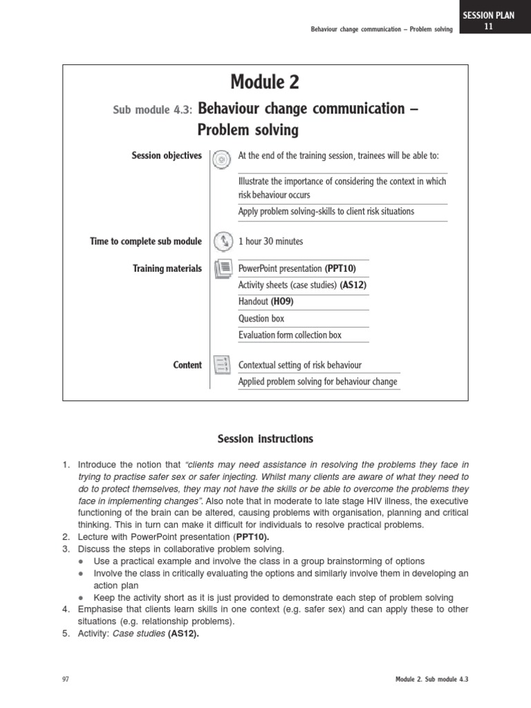 BCC Training Materials - Problem Solving Module | PDF | Psychology ...
