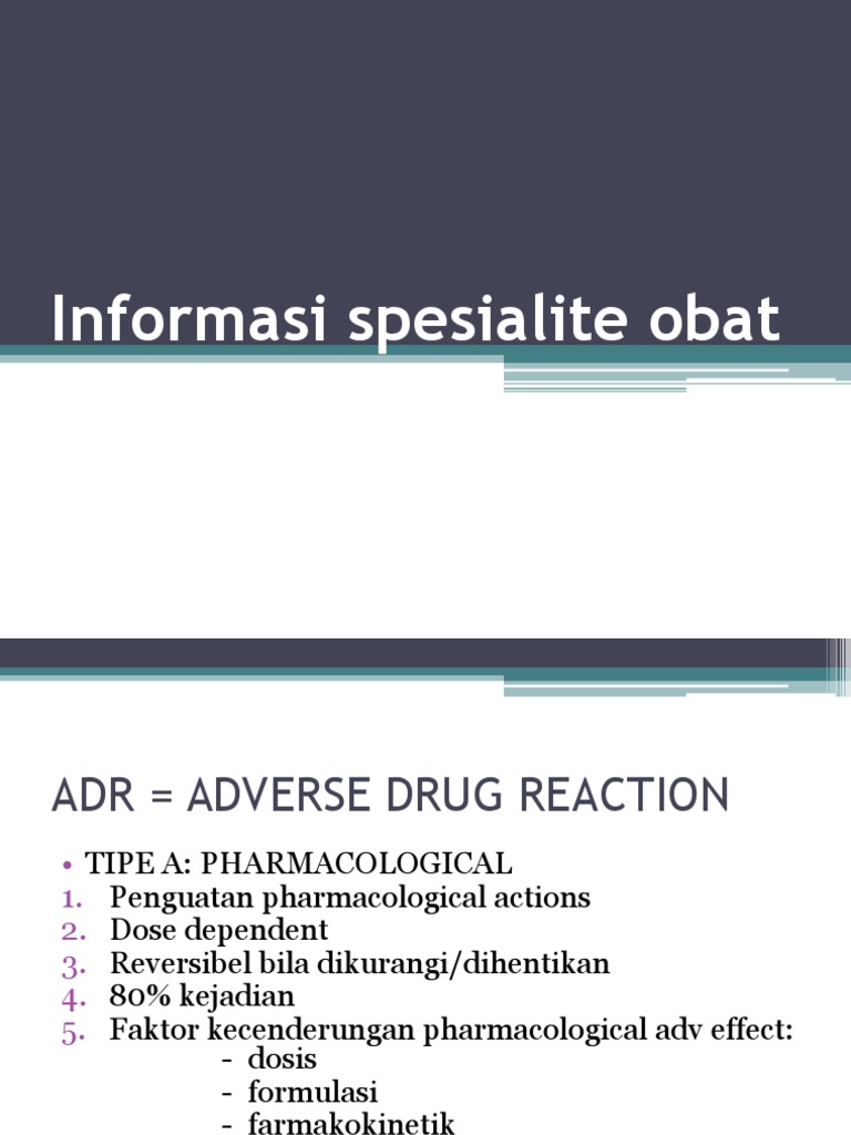 Informasi Spesialite Obat | PDF