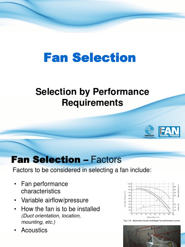 2a. Fan Selection Basics R4B | PDF | Mechanical Fan | Duct (Flow)